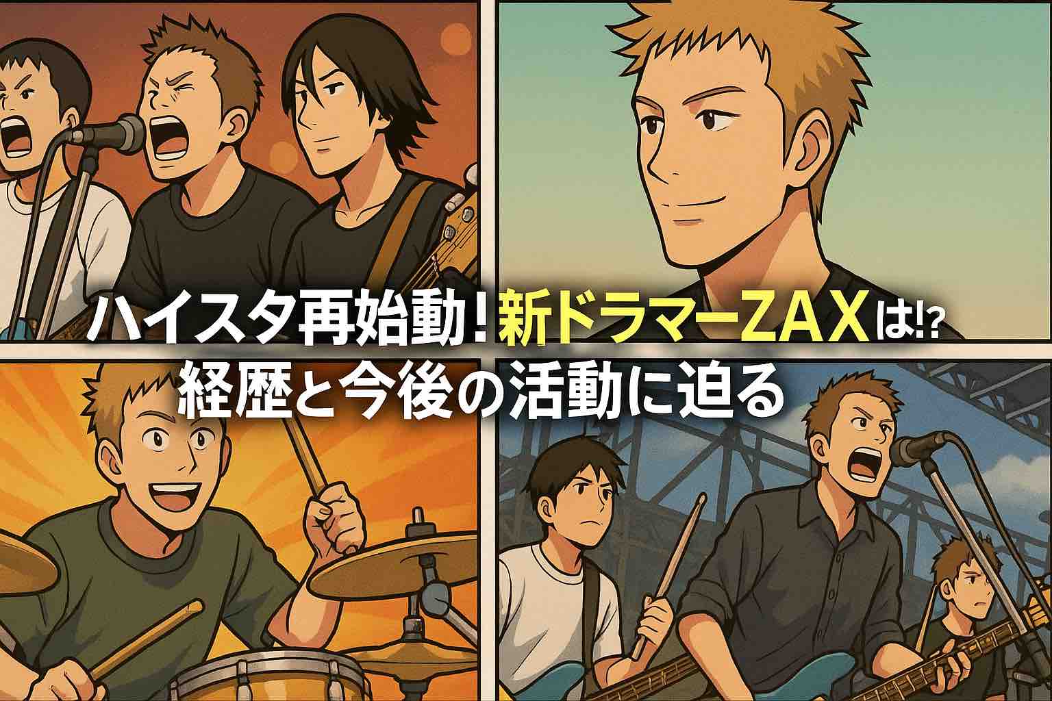 ハイスタ再始動！新ドラマーZAXとは？経歴と今後の活動に迫る | エンタメライク